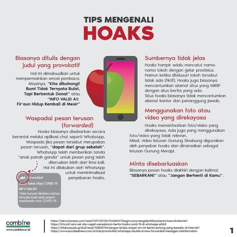 Tips Mengenali Hoaks – Combine Resource Institution